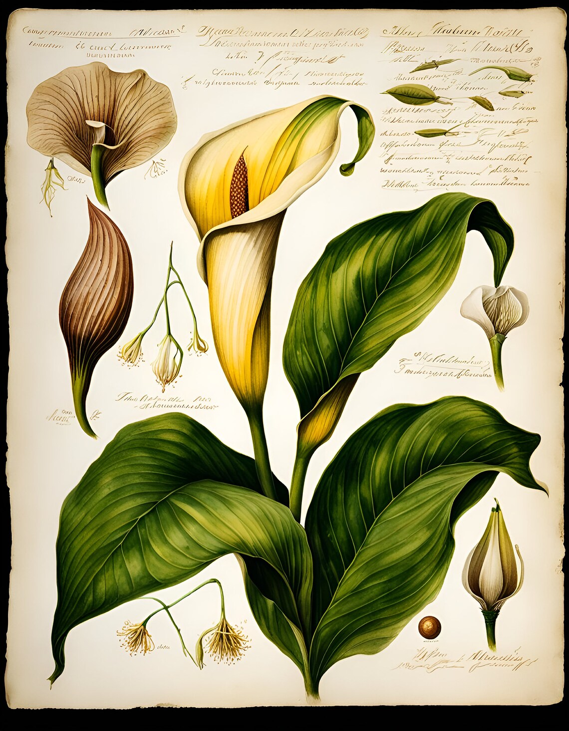 Botanicals: Calla Lily. Digital Downloads for Cards, Puzzles, Wrapping ...