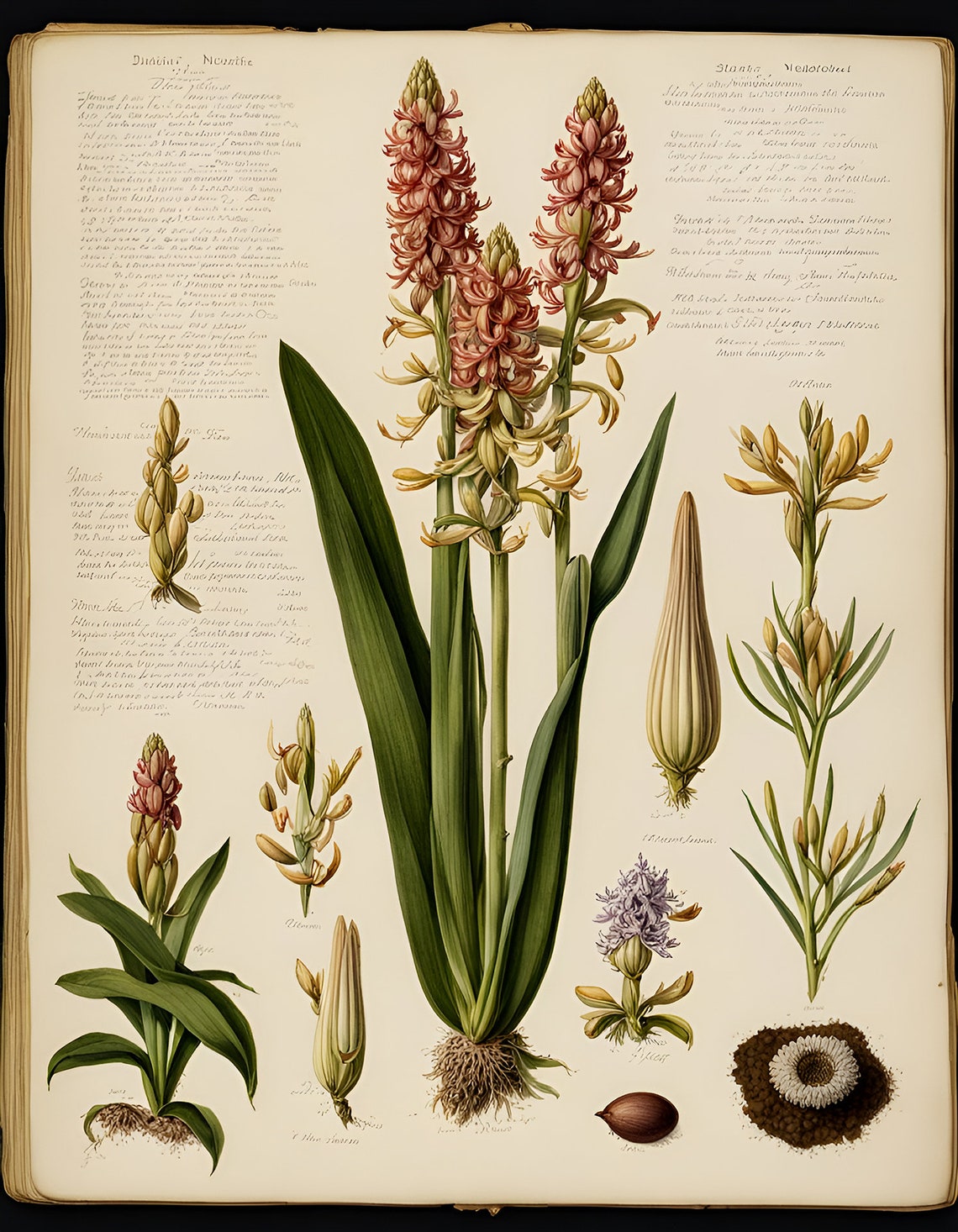 Botanicals: Hyacinth. Digital Downloads for Cards, Puzzles, Wrapping ...