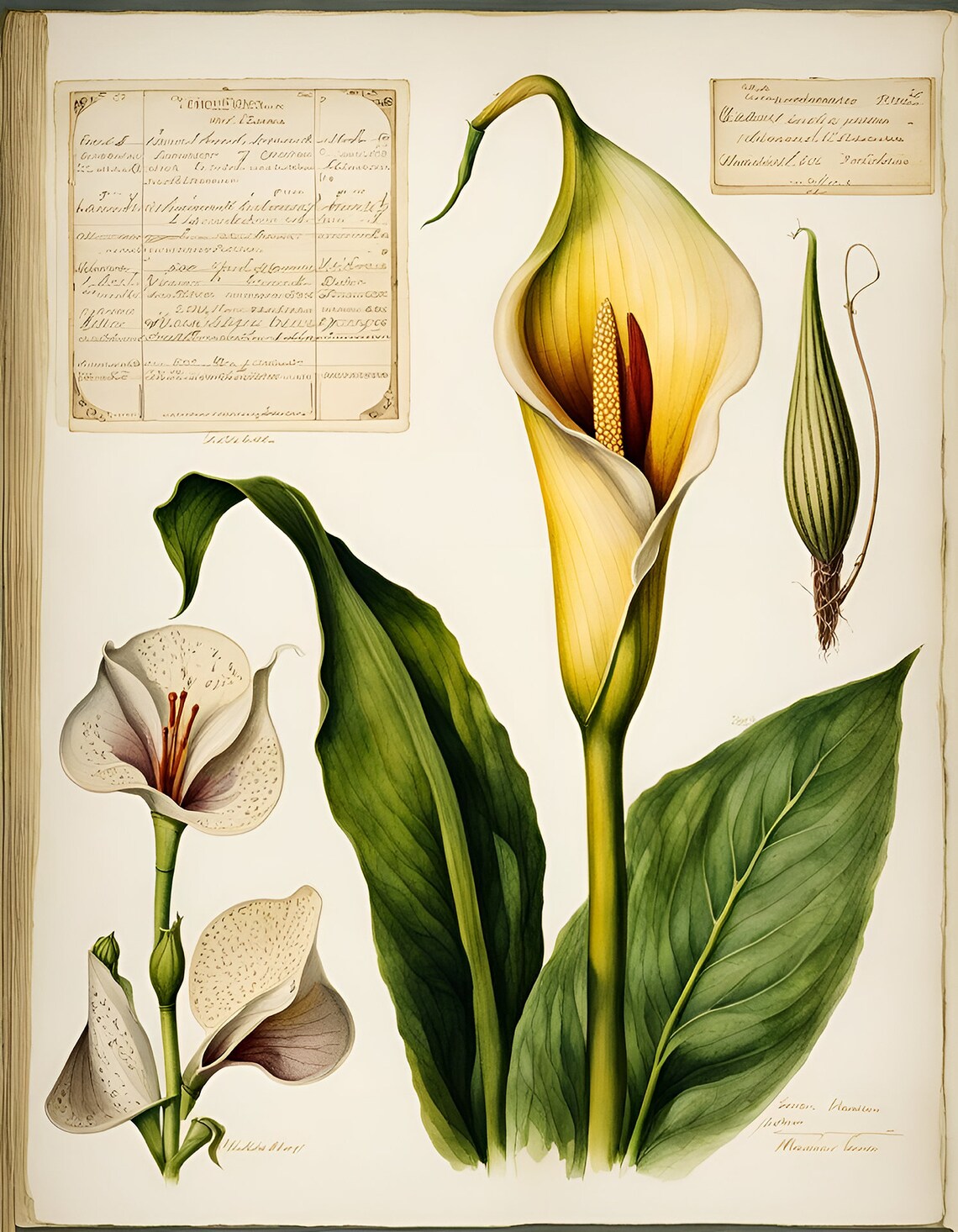 Botanicals: Calla Lily. Digital Downloads for Cards, Puzzles, Wrapping ...
