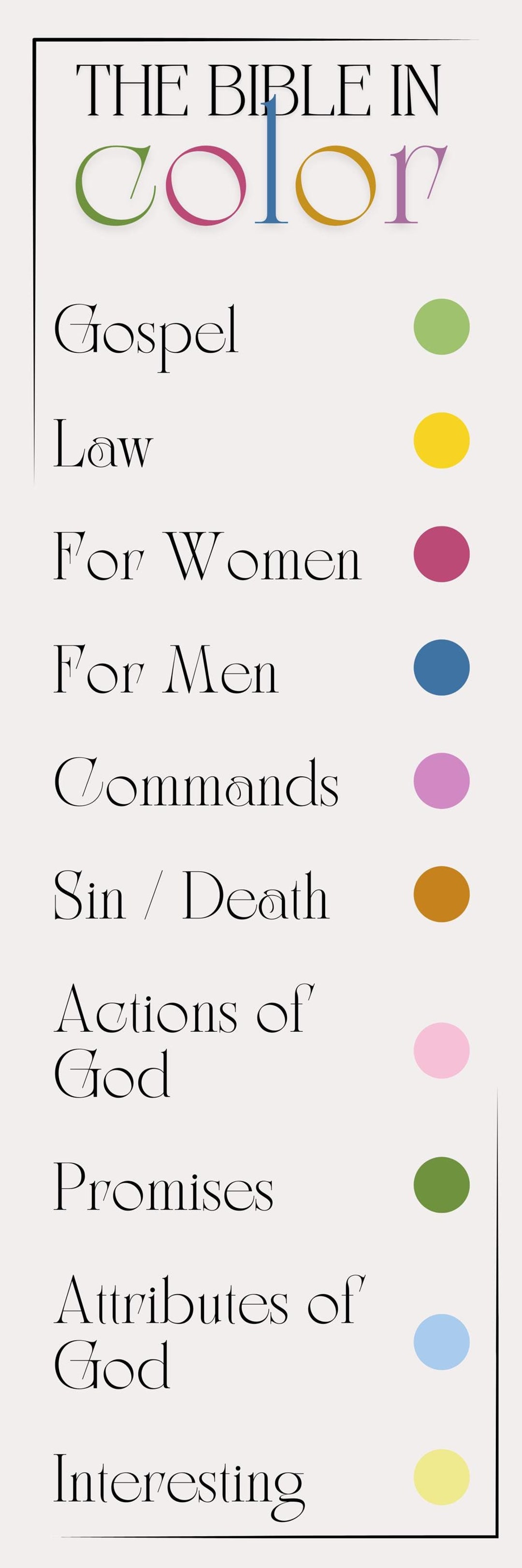 Colorful Bible Highlighting Guide | Christian Study Tool | Bookmark ...