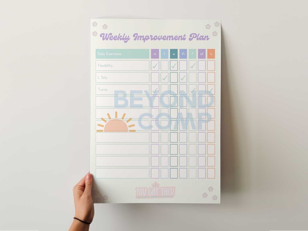 Weekly Goal Sheet, Improvements, Daily Planner Printable, Childs Goal ...
