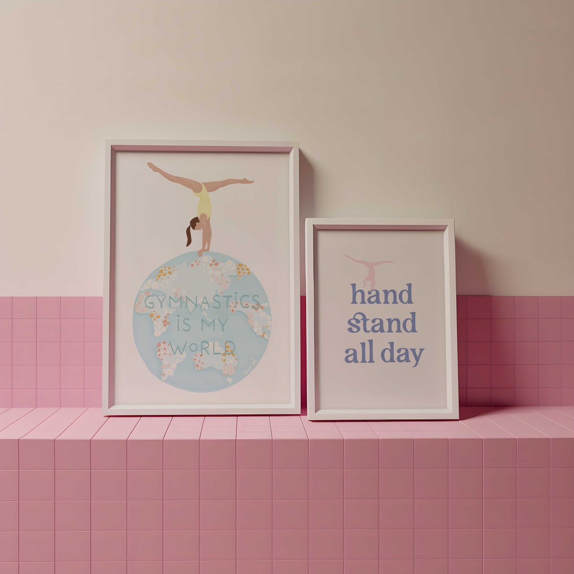 Handstand All Day I Art Print Poster I Gymnastics I Girls Room I ...