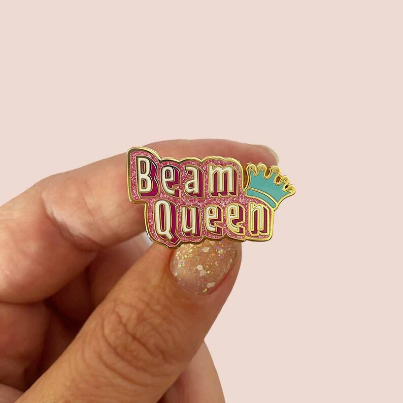 Beam Queen, Gymnastics Enamel Pin, Girls Enamel Pin, Gymnastics Accessories, Gymnastics ...