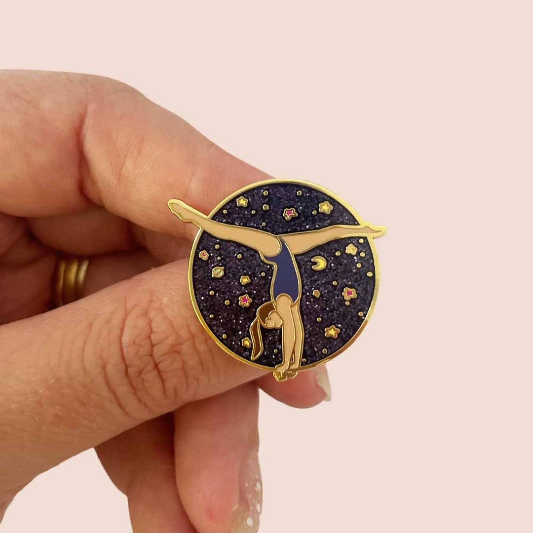 Handstand Enamel Pin, Gymnastics Enamel Pin, Yoga Enamel Pin, Girls ...