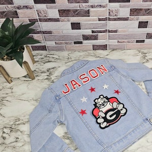 Show Your Bulldog Pride: UGA Hairy Dawg Toddler & Youth Custom Denim ...
