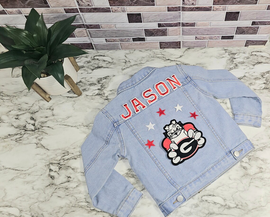 Show Your Bulldog Pride: UGA Hairy Dawg Toddler & Youth Custom Denim ...