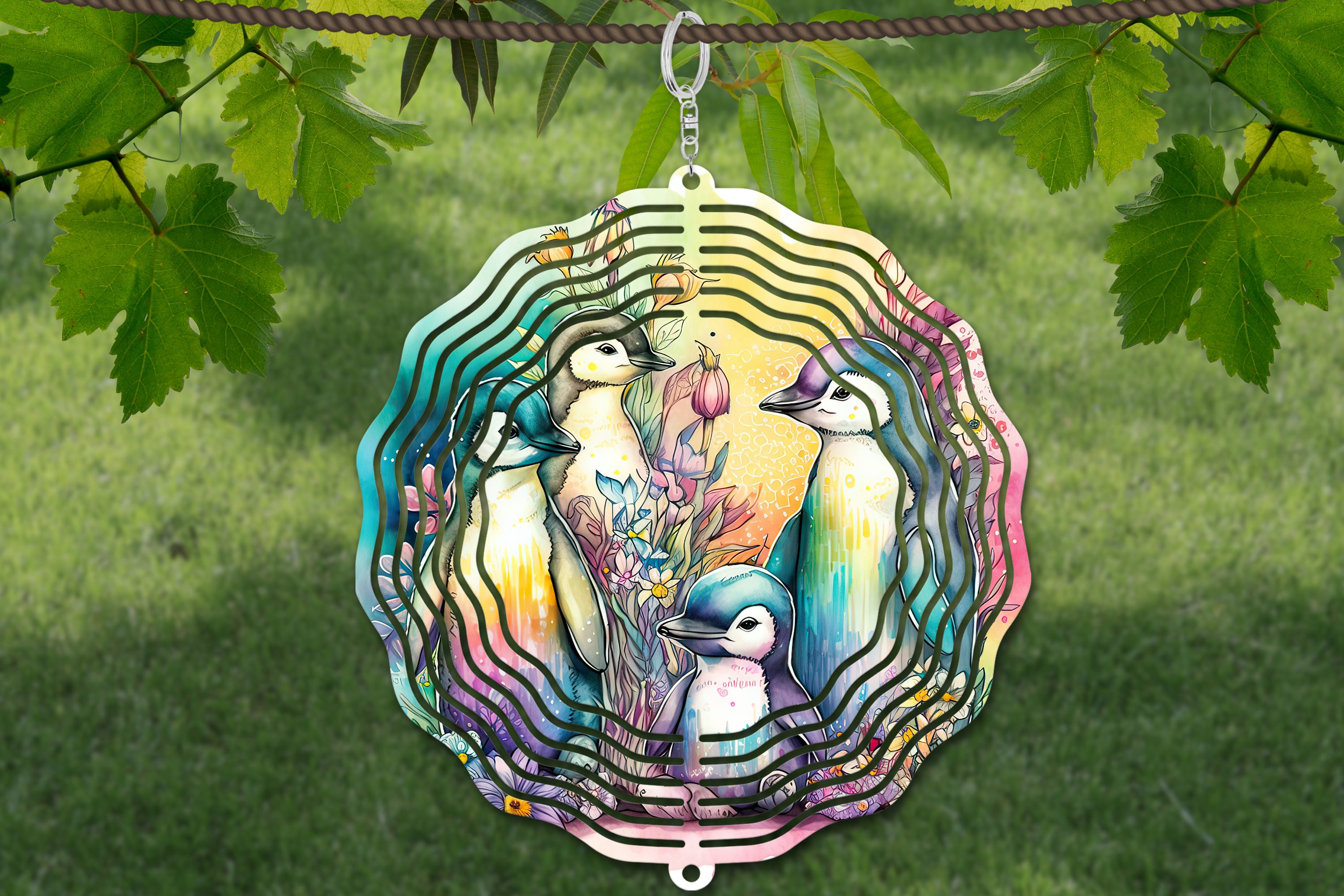 Watercolor Animal Wind Spinners Add a Splash of Color and Movement to ...