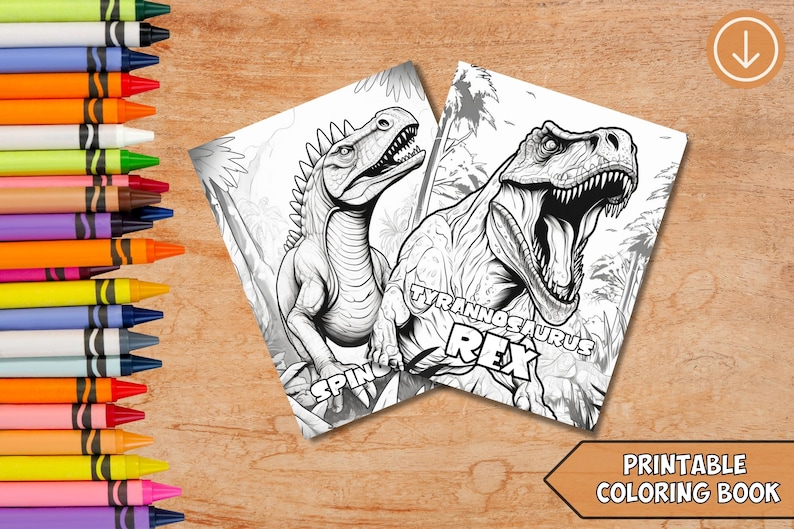 Dino Delight: Roaring Adventures in the Dinosaur Coloring Book 26 Pages ...
