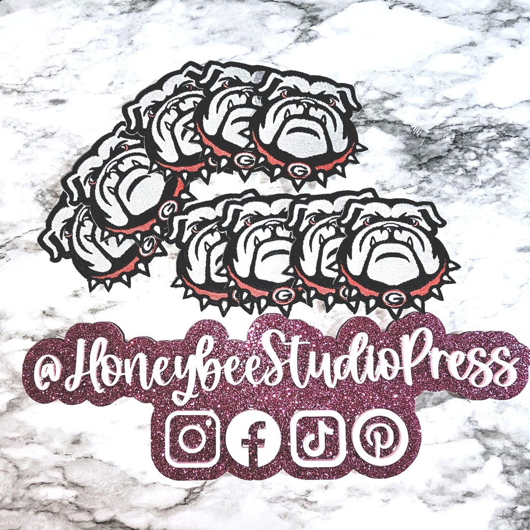 UGA Dawg Head 3 Embroidered Iron-on Patch GA Bulldogs - Etsy