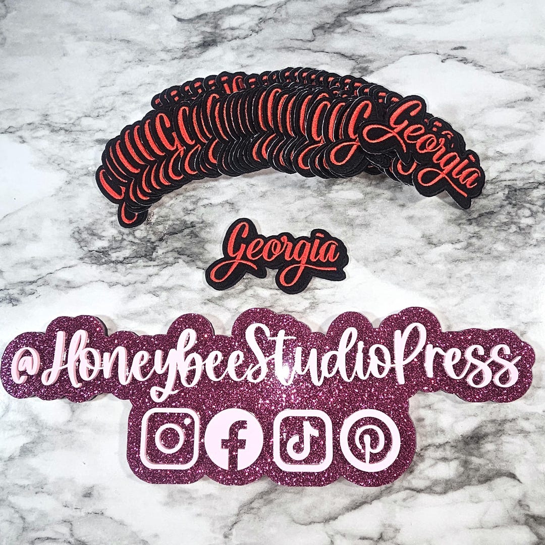 Georgia 3x1.5 Embroidered Iron-on Patch - Etsy