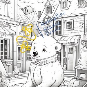 Arctic Wonders: Polar Bear & Snowman Winter Coloring Book for Kids 30 ...
