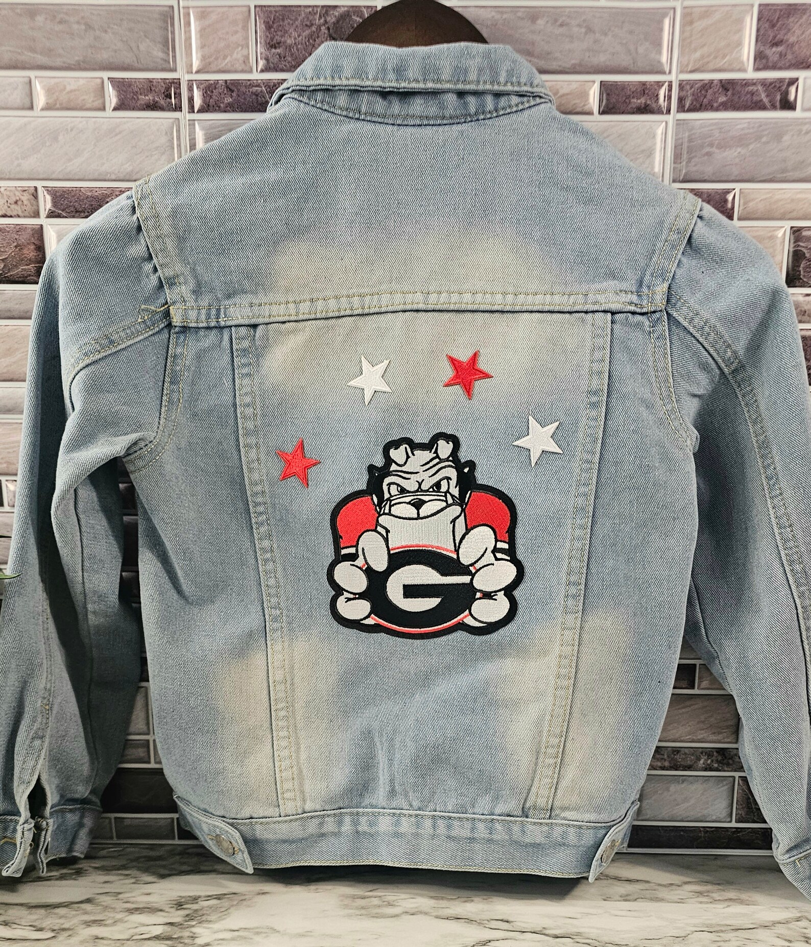 Show Your Bulldog Pride: UGA Hairy Dawg Toddler & Youth Custom Denim ...