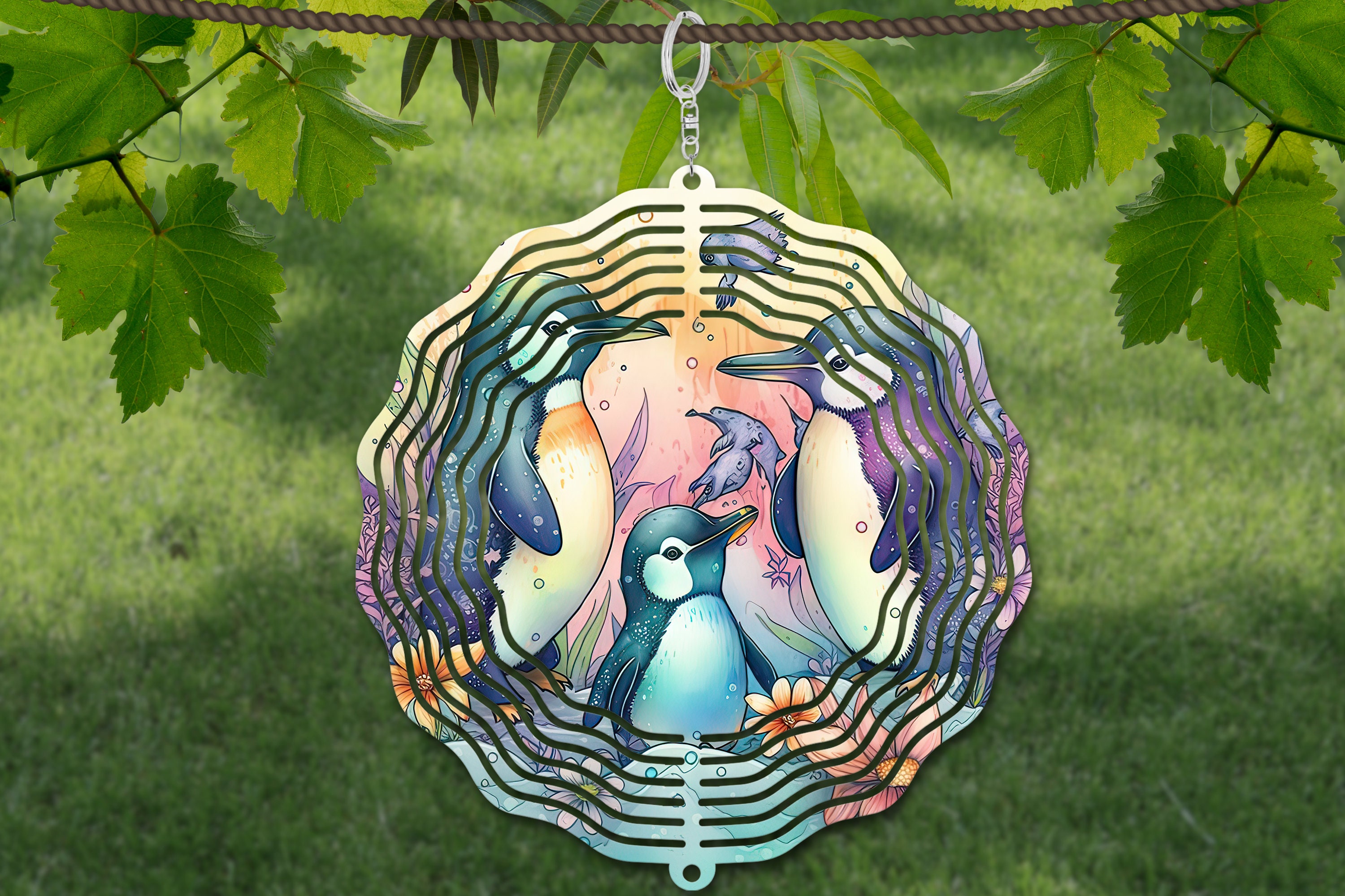 Watercolor Animal Wind Spinners Add a Splash of Color and Movement to ...