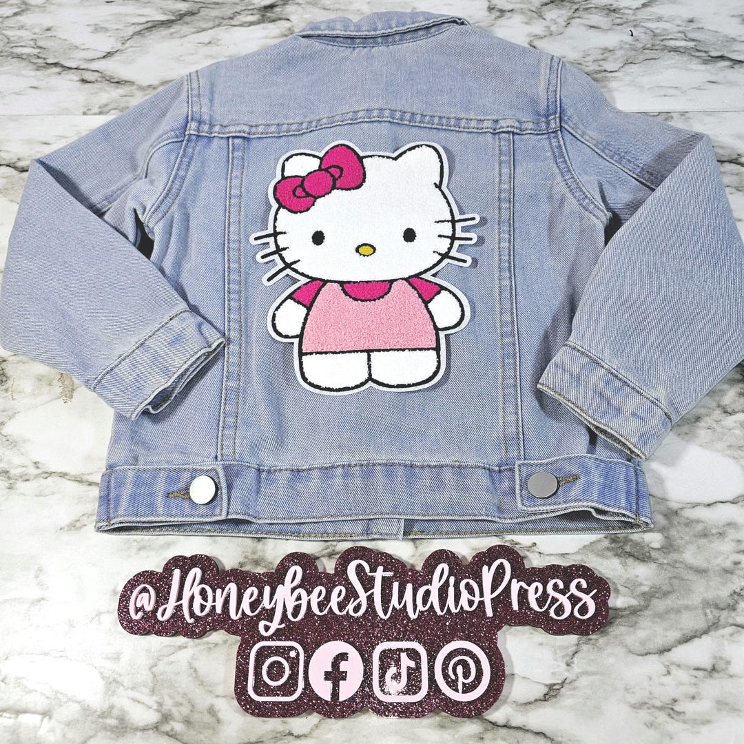Hello Kitty Chic: Personalized Denim Jackets for Girls & Women Sizes ...