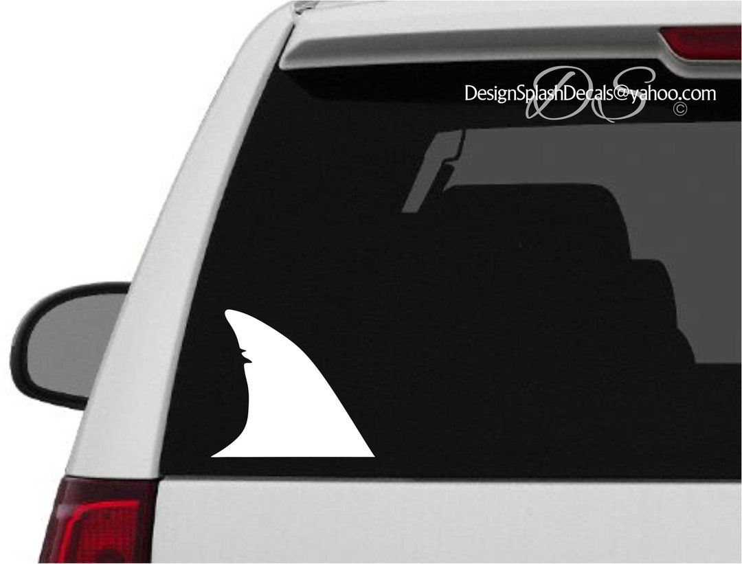 Shark Fin Laptop Car Window Decal Sticker - Etsy