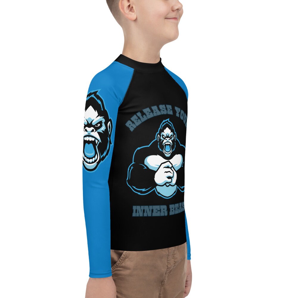 Youth Rash Guard, Release Your Inner Beast Jiu Jitsu Kids Rash Guard ...