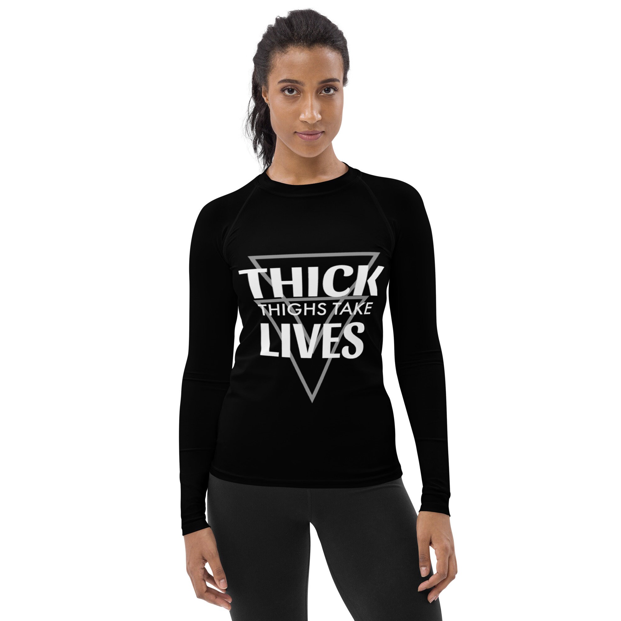 Women's Rash Guard, Thick Thighs Take Lives Women's Jiu Jitsu Rash ...