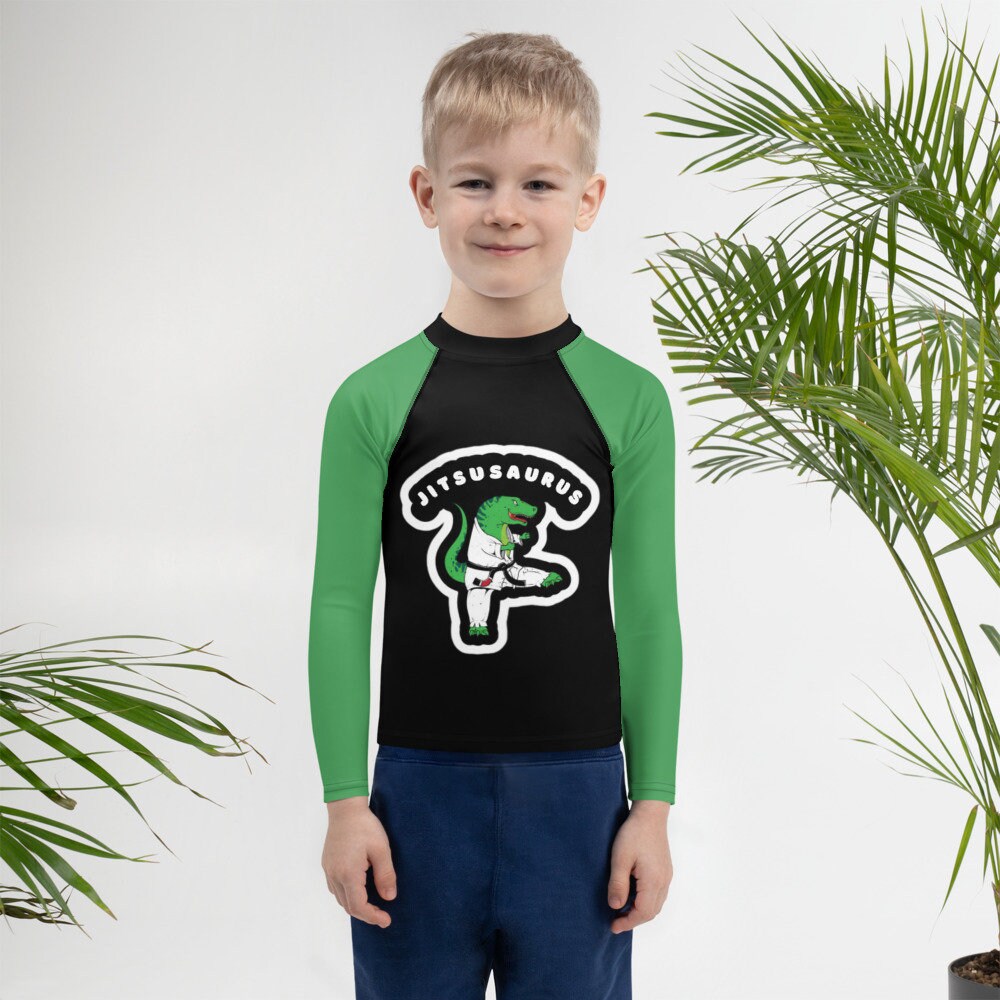 Kids Rash Guard, Jitsusaurus Jiu Jitsu Kids Rash Guard, BJJ Rash Guard ...
