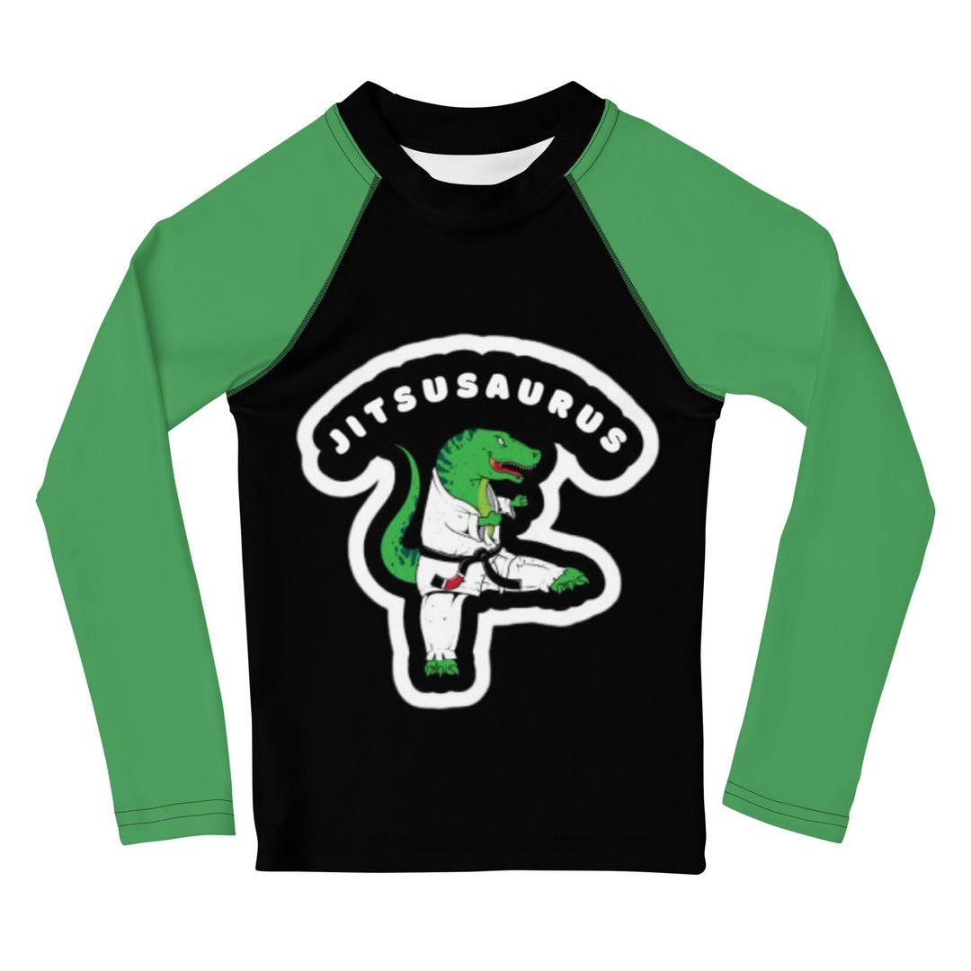 Kids Rash Guard, Jitsusaurus Jiu Jitsu Kids Rash Guard, BJJ Rash Guard ...