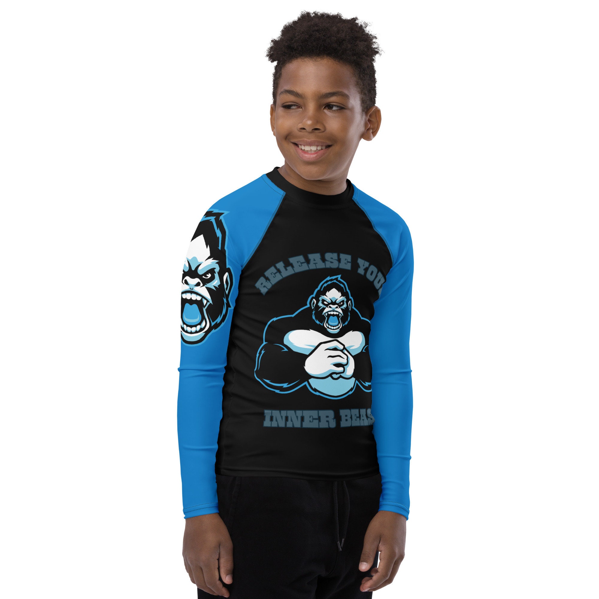 Youth Rash Guard, Release Your Inner Beast Jiu Jitsu Kids Rash Guard ...