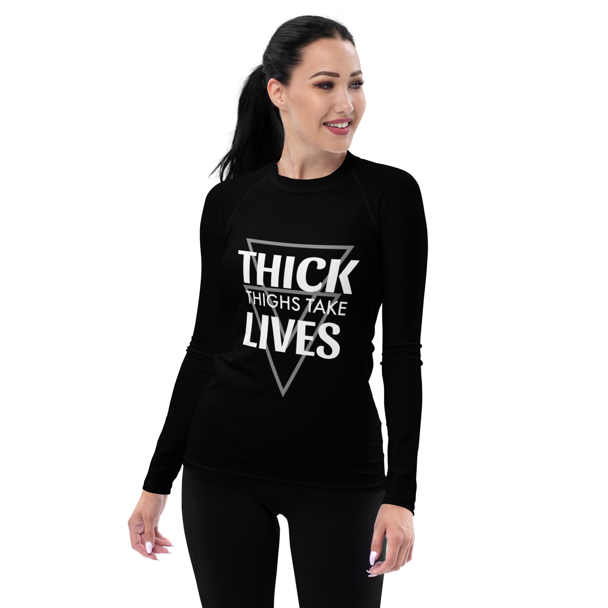 Women's Rash Guard, Thick Thighs Take Lives Women's Jiu Jitsu Rash ...