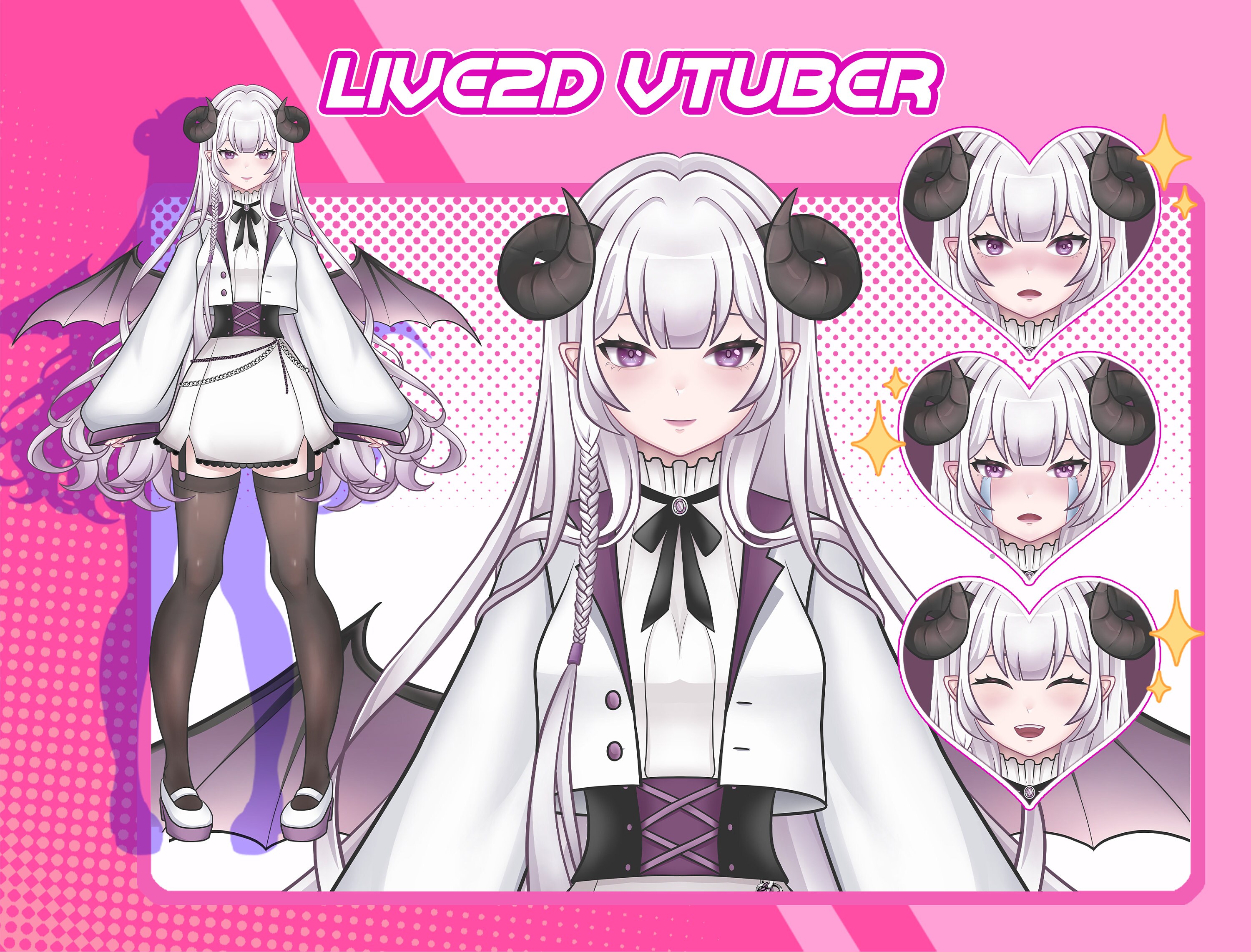 Live2d Vtuber Model Commission Vtuber Commission Vtuber Ready to Rig Vtuber Design Vtuber Custom ...