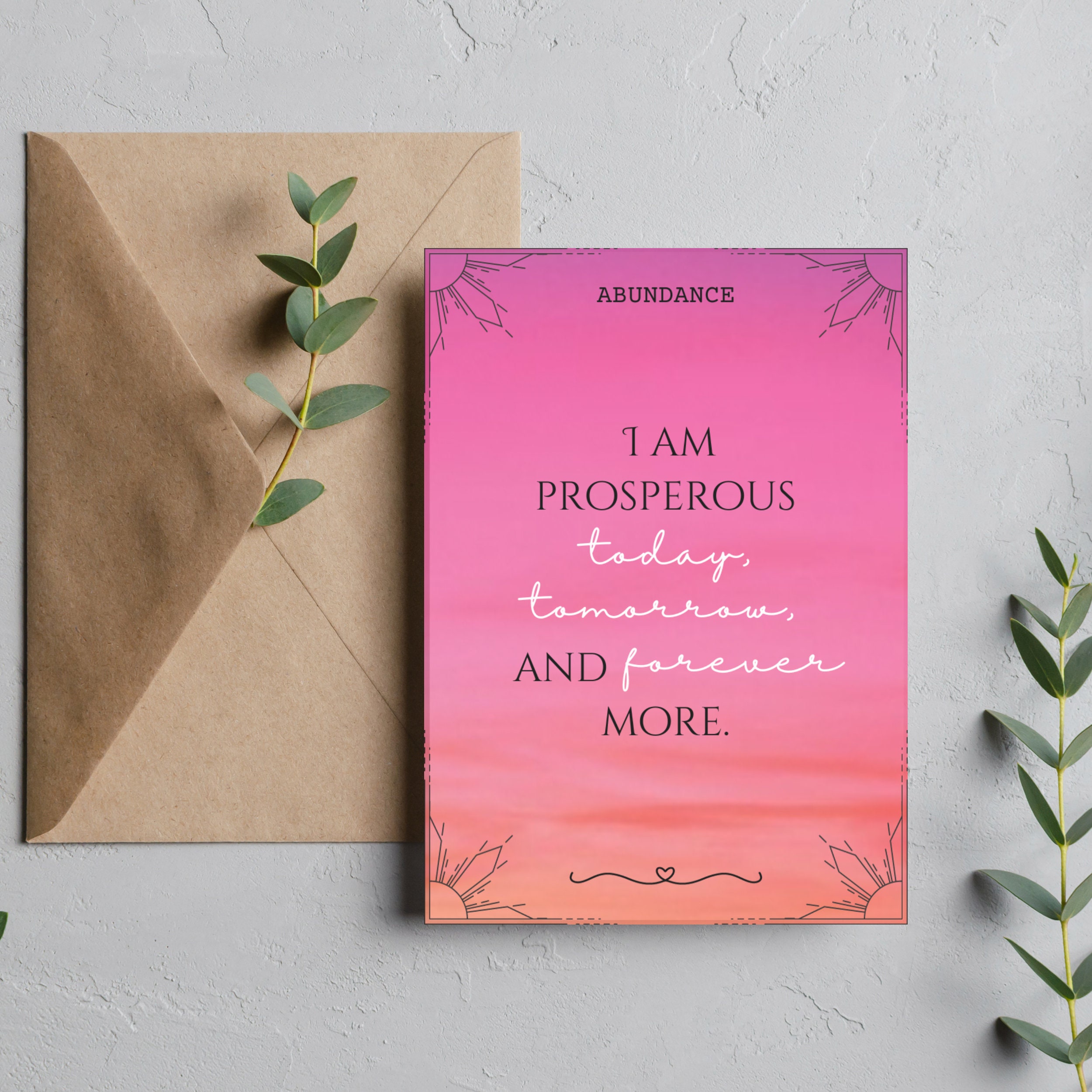 Affirmation Cards Printable Affirmation Deck for Abundance - Etsy