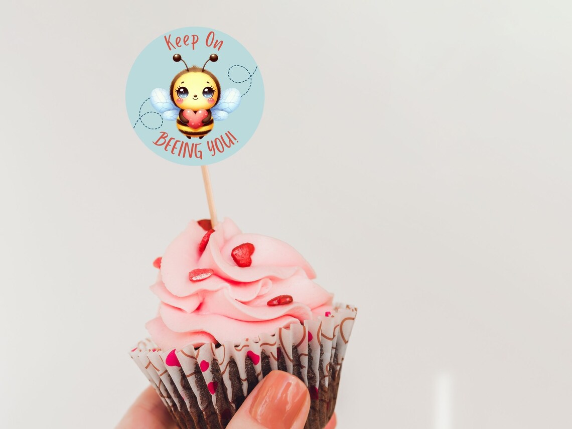 Printable Toppers, Bee Mine Toppers, Valentines Party, Happy Valentines Day, Valentines Day ...