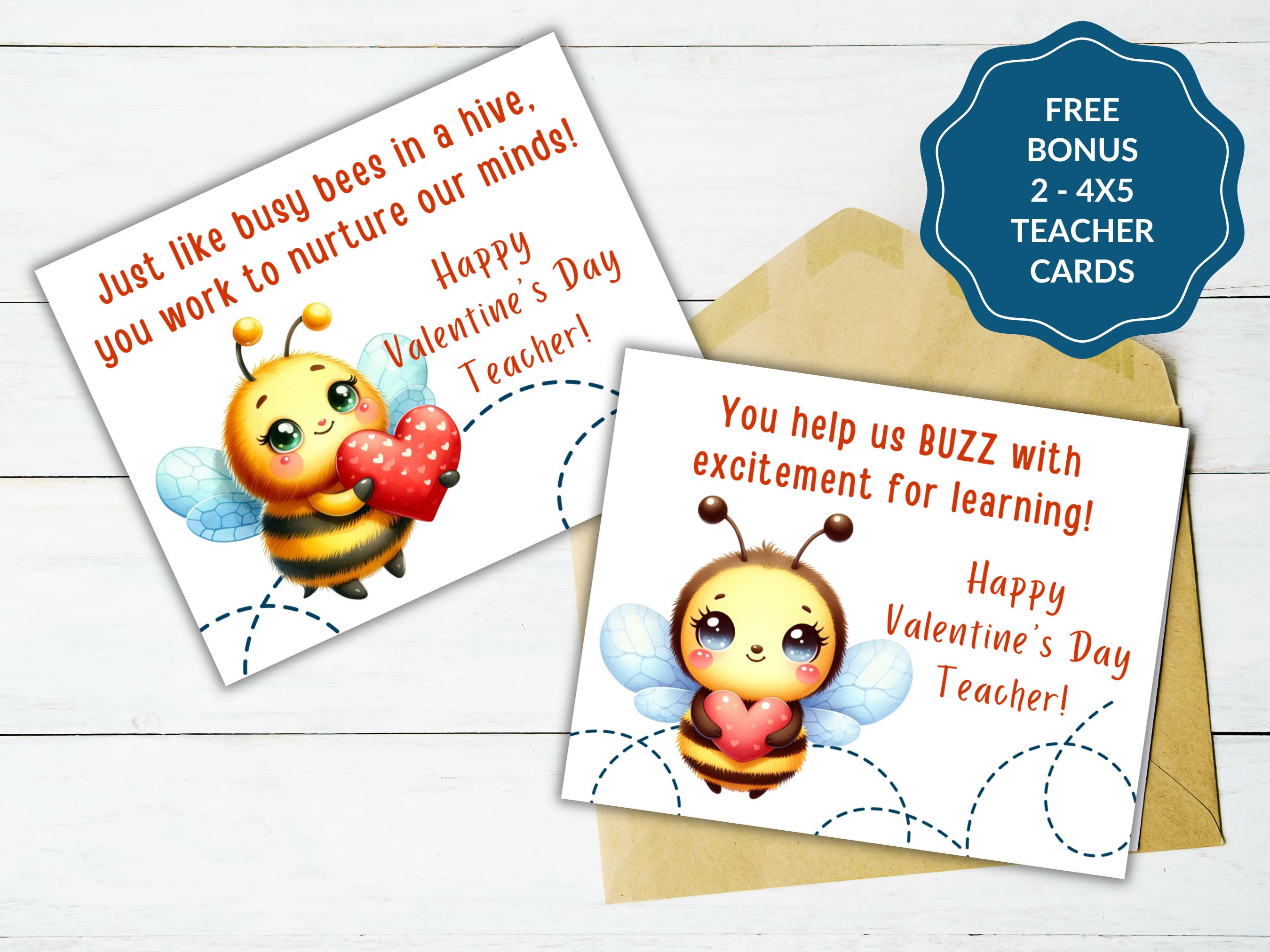 Editable Bee Mine Valentine Class Card Cute Bee Printable Valentines ...