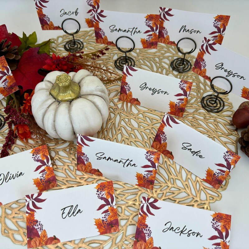 Autumn Place Cards - Etsy