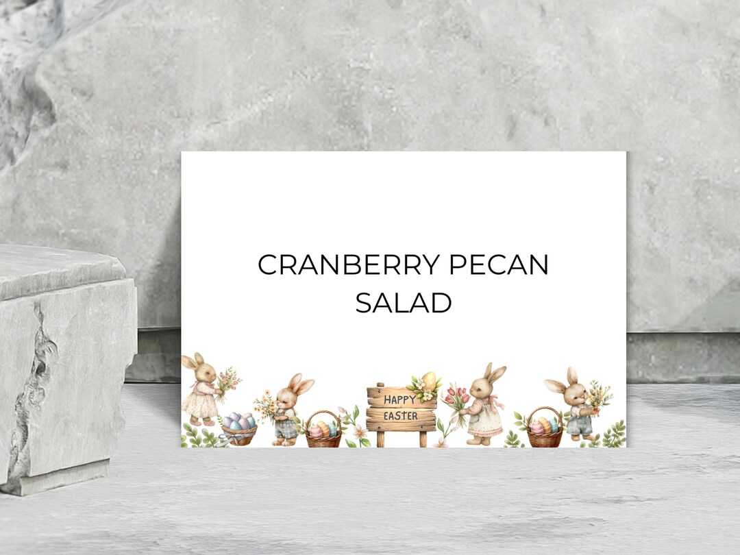 Editable Easter Dinner Buffet Cards, Printable Easter Table Cards ...