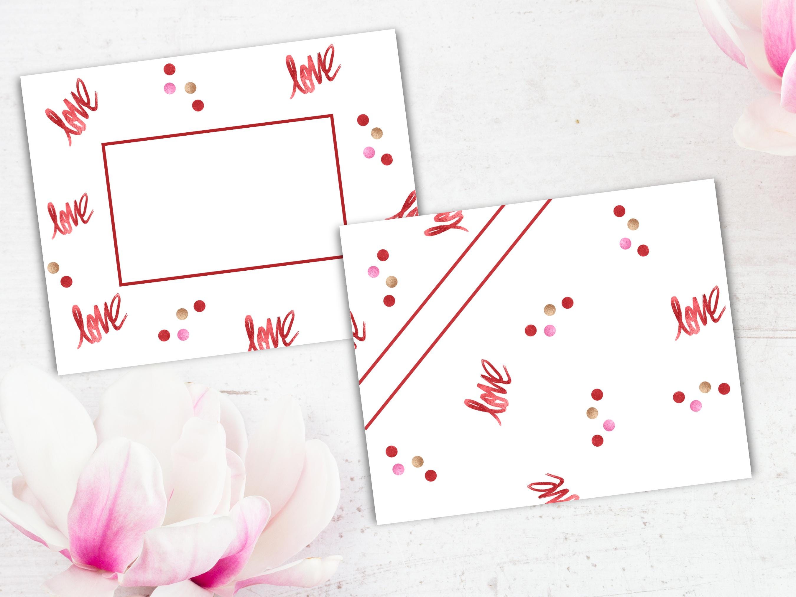 Printable Envelope Template, Cute Valentine Envelope, DIY Love Letter ...