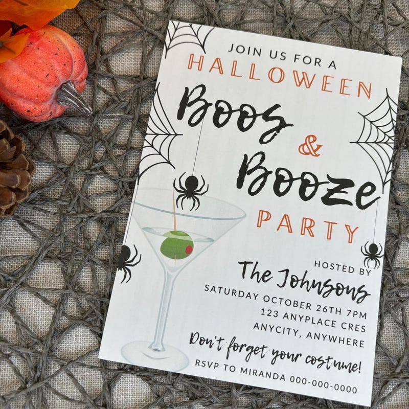 Boos and Booze Party - Etsy