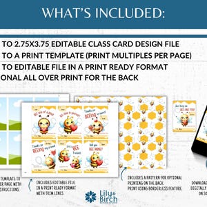 Editable Bee Mine Valentine Class Card Cute Bee Printable Valentines ...