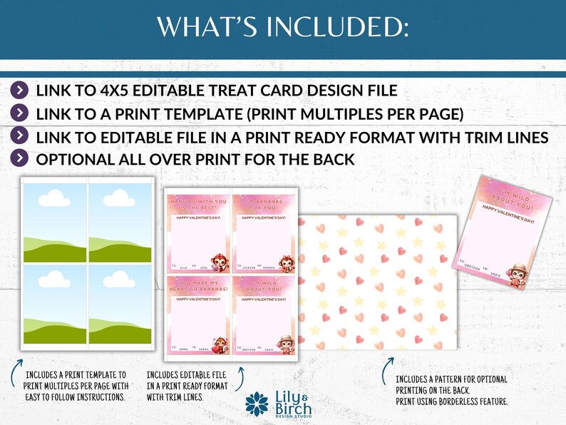 Editable Monkey Valentine Cards, Kids Classroom Exchange (digital ...