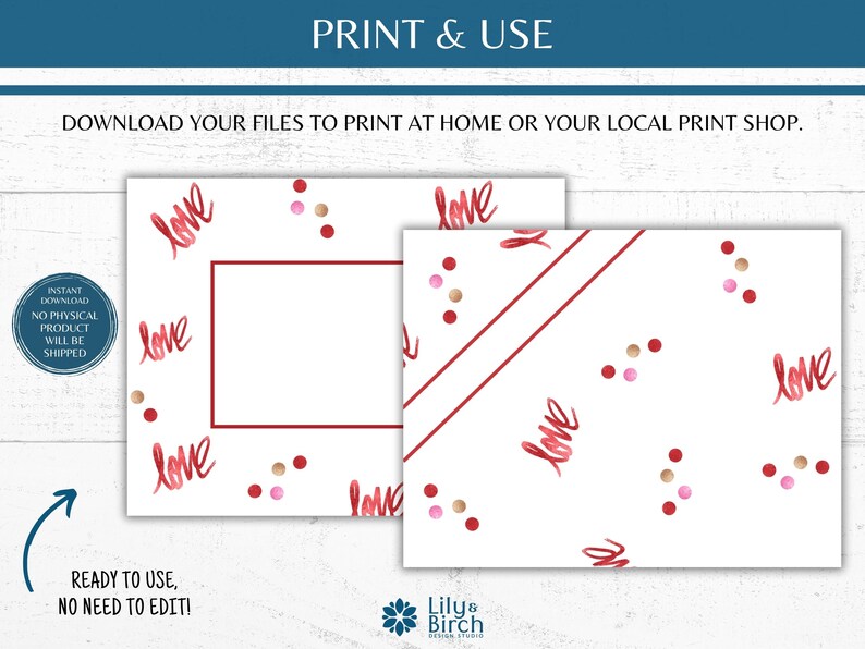 Printable Envelope Template, Cute Valentine Envelope, DIY Love Letter ...
