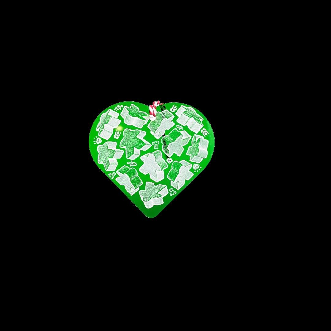 Meeple Heart Ornament Clear Acrylic - Etsy