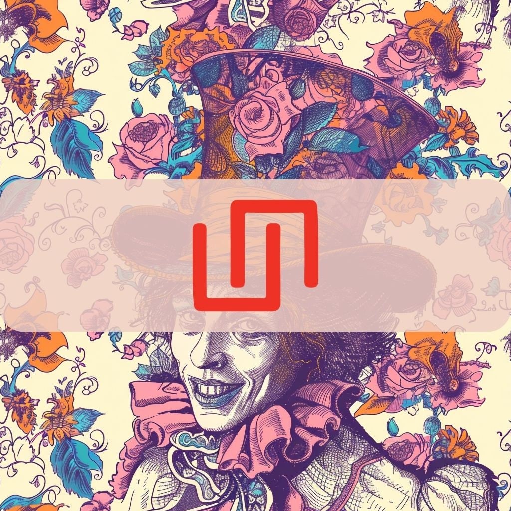 10 Seamless Mad Hatter Digital Transfer Paper, Adjustable Repeating ...