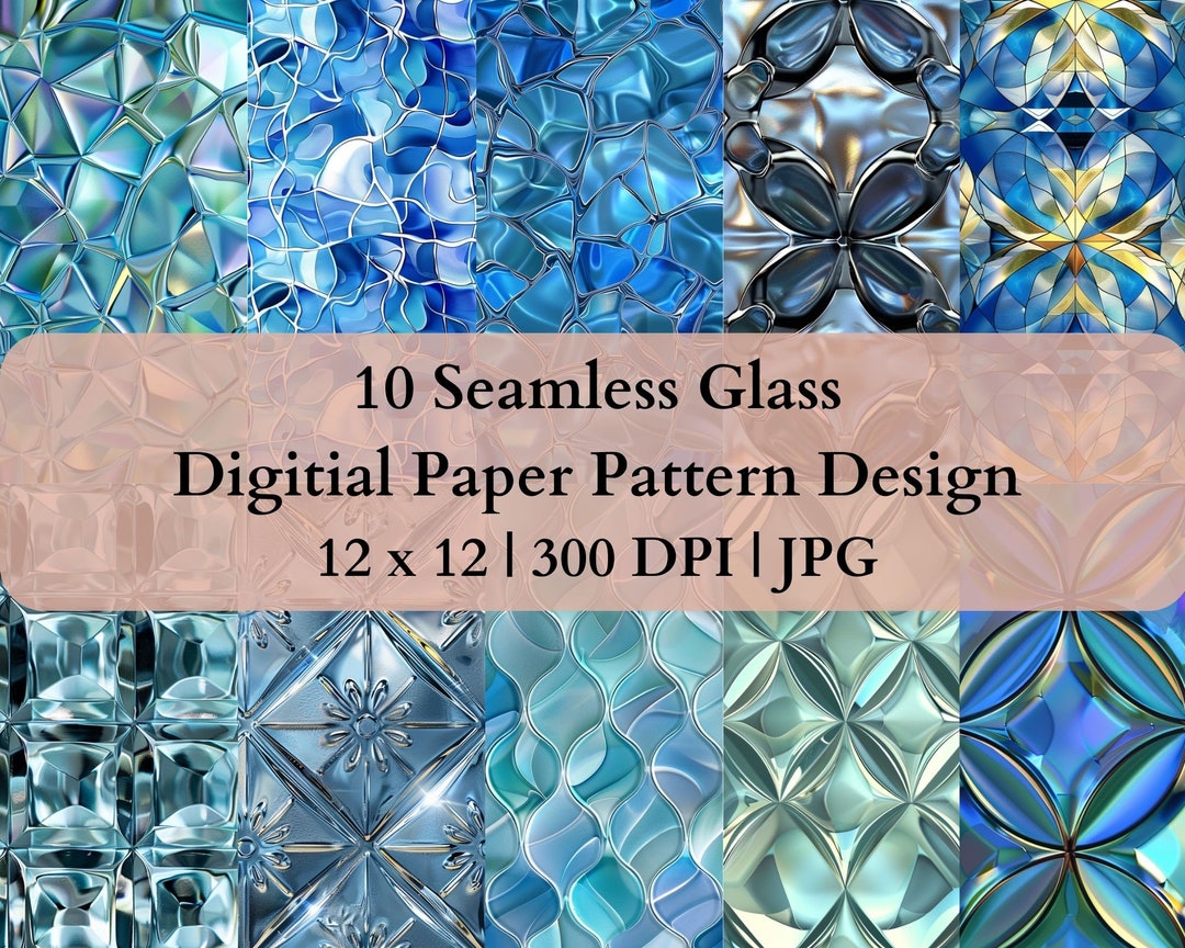 10 Seamless Glass Digital Transfer Paper, Adjustable Repeating Print ...