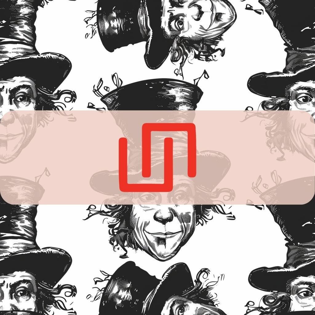 10 Seamless Mad Hatter Digital Transfer Paper, Adjustable Repeating ...