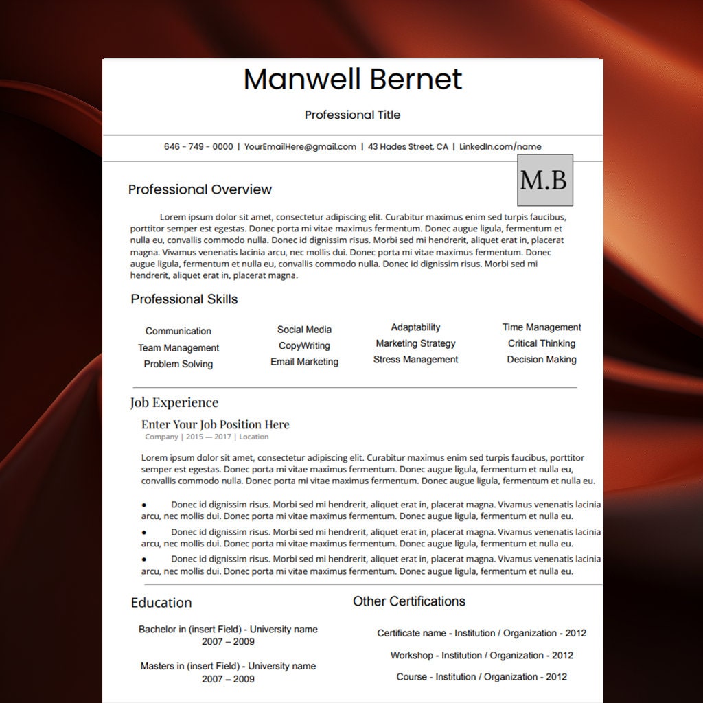 Lemon Resume CV Template Google Docs Design With 1, 2, and 3 Page Professional Resume Designs ...