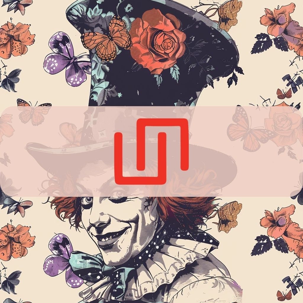 10 Seamless Mad Hatter Digital Transfer Paper, Adjustable Repeating ...