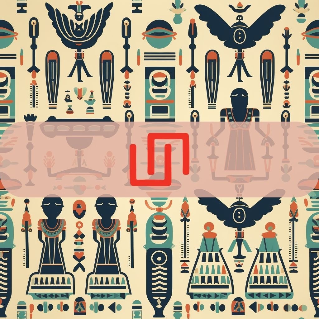 10 Seamless Egyptian Hieroglyphs Digital Transfer Paper, Adjustable ...
