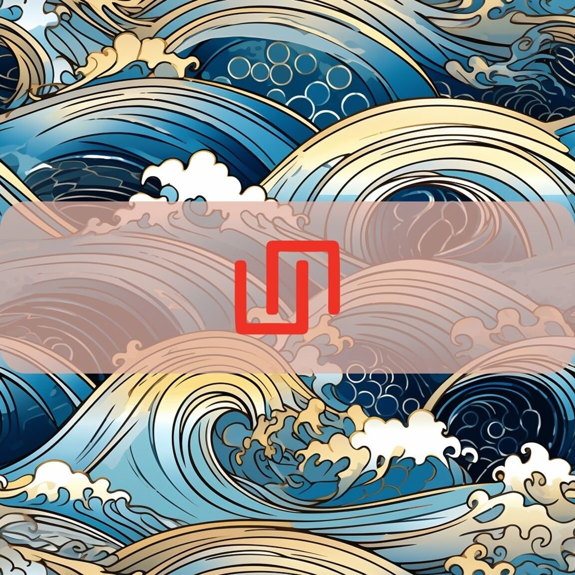 10 Seamless Ocean Wave Digital Transfer Paper, Adjustable Repeating ...