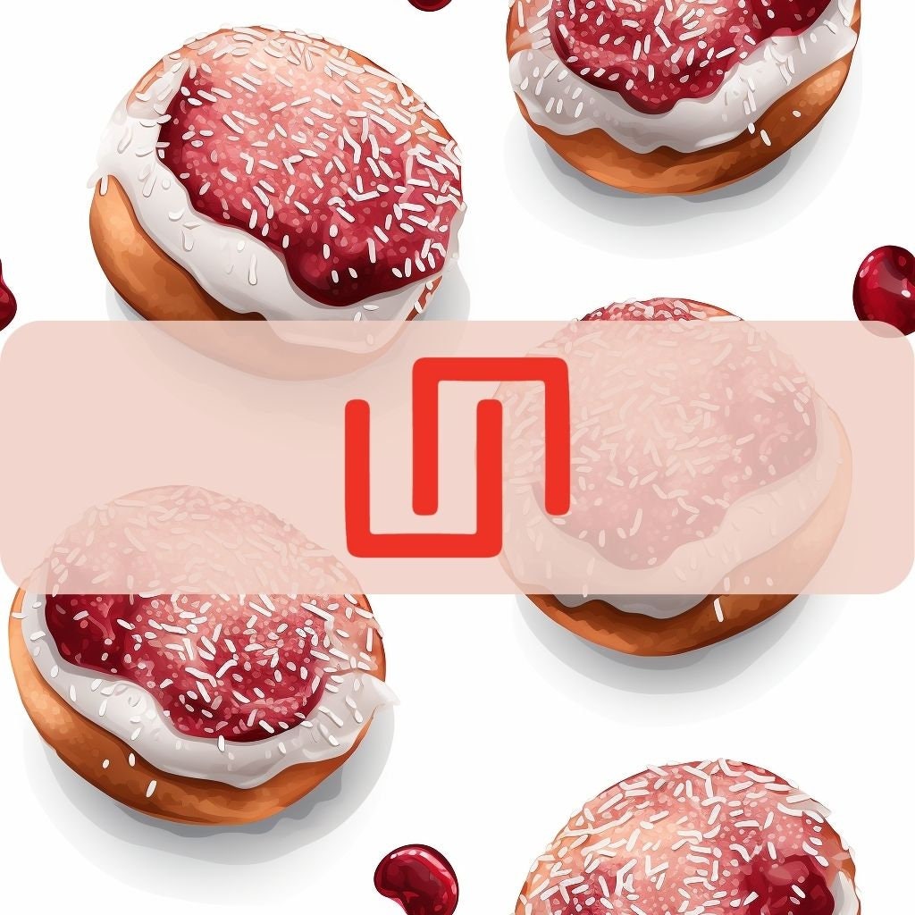 10 Seamless Paczki Digital Transfer Paper, Adjustable Repeating Print ...
