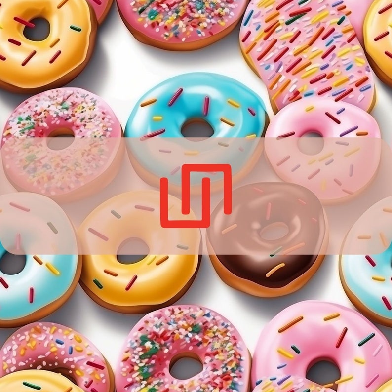 10 Seamless Donuts Digital Transfer Paper, Adjustable Repeating Print ...