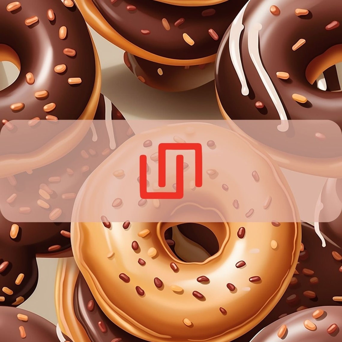 10 Seamless Donuts Digital Transfer Paper, Adjustable Repeating Print ...