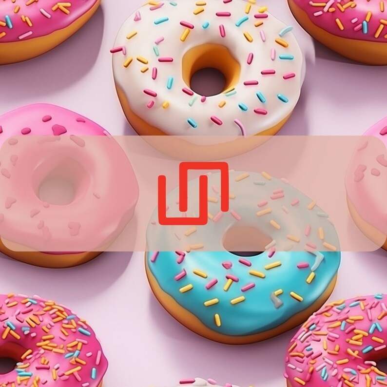 10 Seamless Donuts Digital Transfer Paper, Adjustable Repeating Print ...
