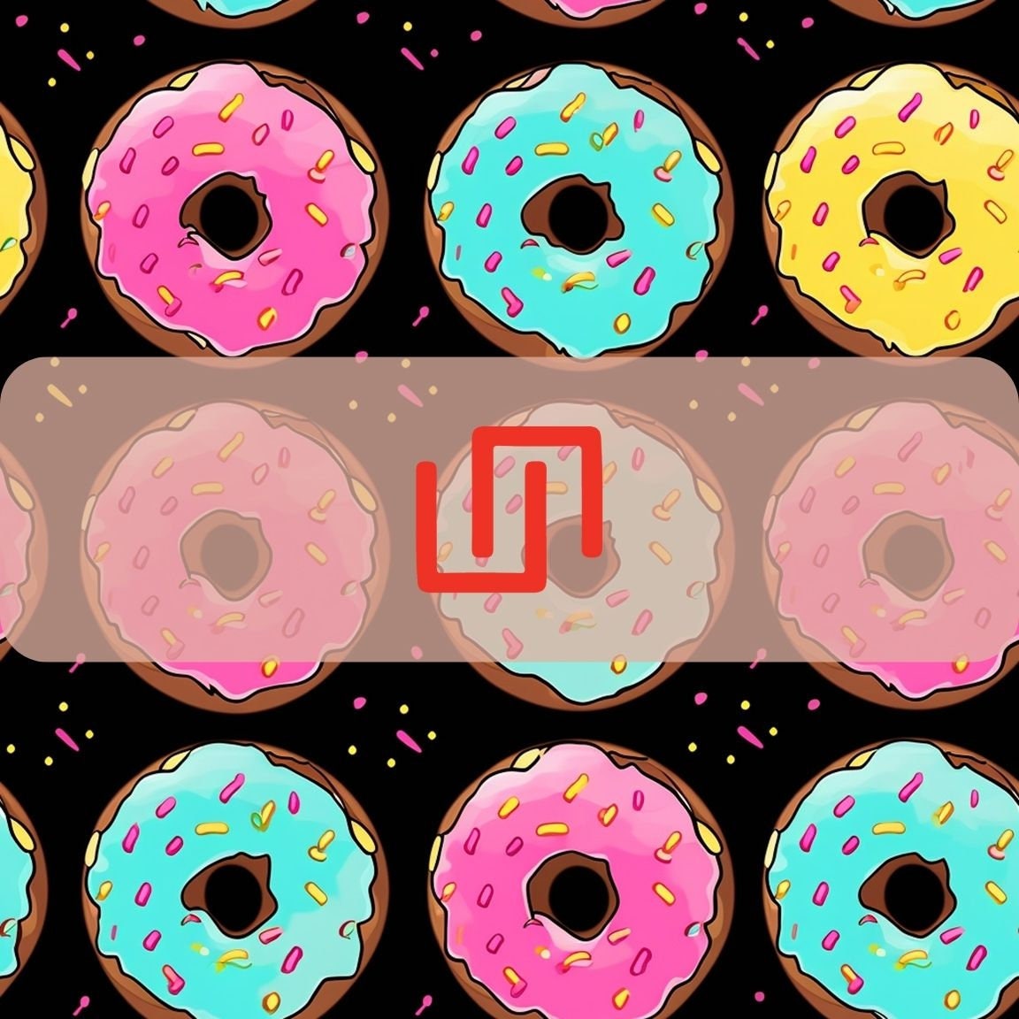 10 Seamless Donuts Digital Transfer Paper, Adjustable Repeating Print ...