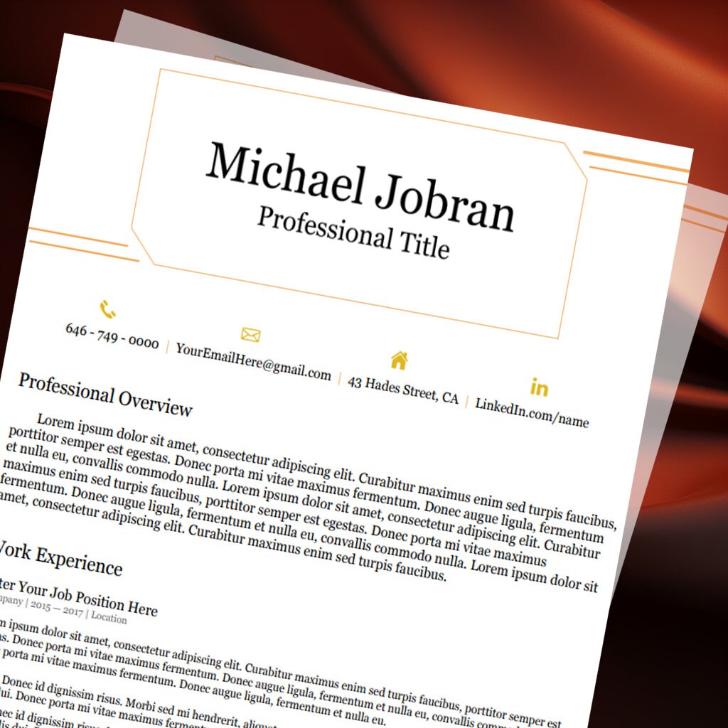 Bahama Mama Resume CV Template Google Docs Design With 1, 2, and 3 Page ...